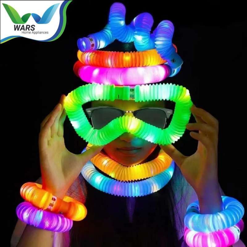 Promo WARS Mainan Pop Light Up Pipe Stick Pipa Selang Lampu Fidget Toy ...