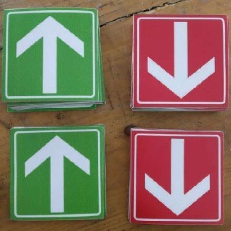 Jual Stiker tanda panah ukuran 10cm x 10cm di Seller Cetak.id - Kapuk ...