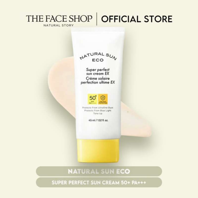 Promo The Face Shop Natural Sun Eco Super Perfect Sun Cream Spf50+ 45Ml ...