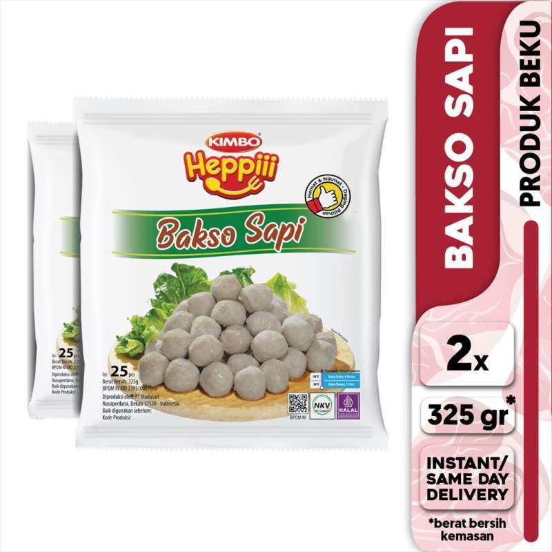Promo KIMBO Heppiii Bakso Sapi25 Twin Pack Diskon 33% di Seller KIMBO ...