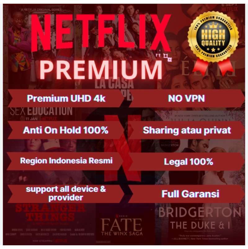 Jual NETFLIX PREMIUM 1 BULAN 1 USER 1 PROFILE FULL GARANSI di Seller ...