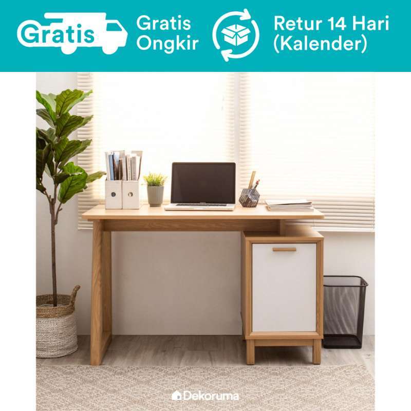 Promo Dekoruma Kato Meja Belajar Atau Meja Kerja Minimalis Kayu Dengan ...