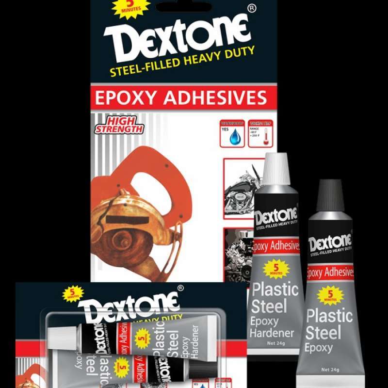 Promo Dextone 5 Menit Plastic Steel Epoxy Adhesive Lem Besi Campur ...