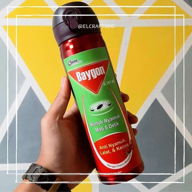 Promo Tumbler Termos Custom Baygon Cherry - Botol Minum 500 Ml Diskon ...