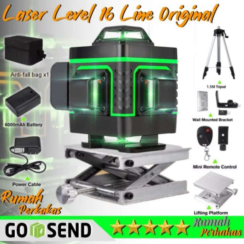 Promo Laser level 16 line Mesin Self Leveling 4D HILDA With Remote ...