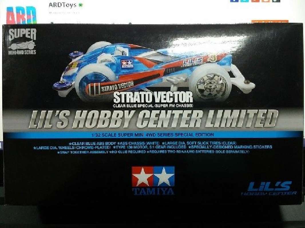 Jual Mini 4wd - Tamiya - Strato Vector Clear Blue Special - Lil's Hobby ...