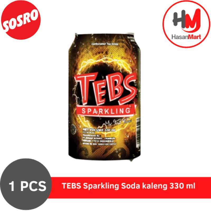 Promo Sosro TEBS Sparkling Soda kaleng 330 ml [1 pcs] Diskon 24% di ...