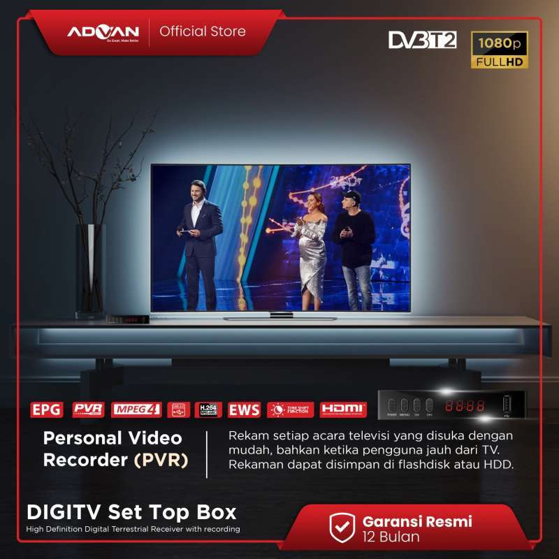 Promo Set Top Box Advan Stb Dvbt2 Digitv Digital Sni Mendukung Youtube ...