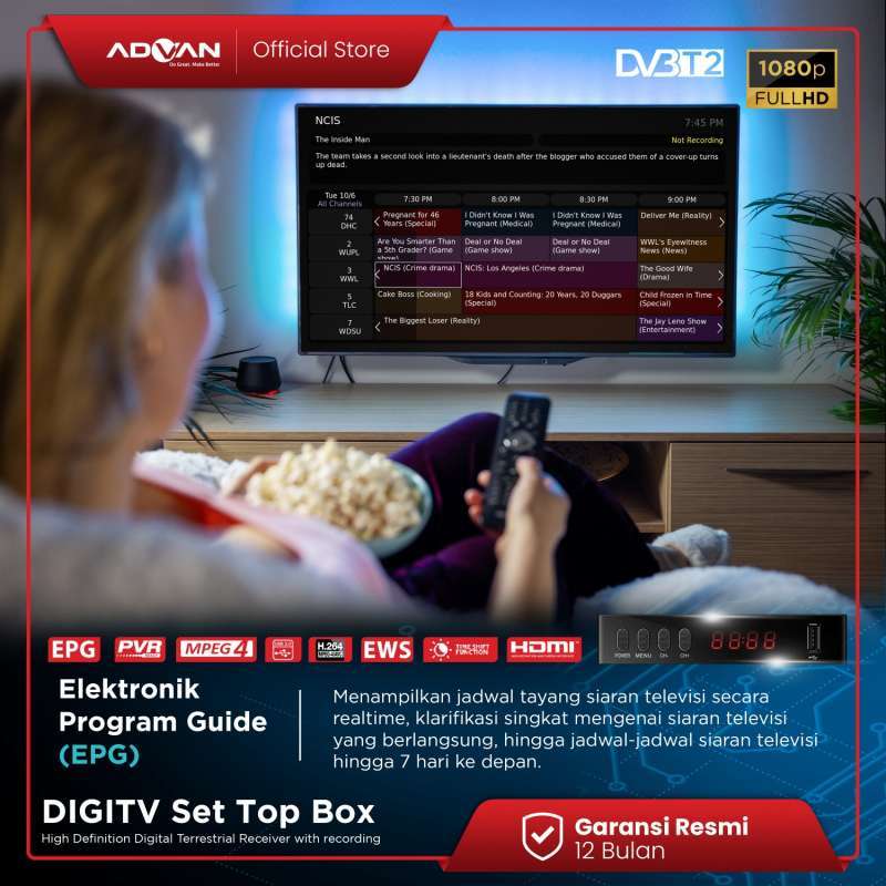 Promo Set Top Box Advan Stb Dvbt2 Digitv Digital Sni Mendukung Youtube ...