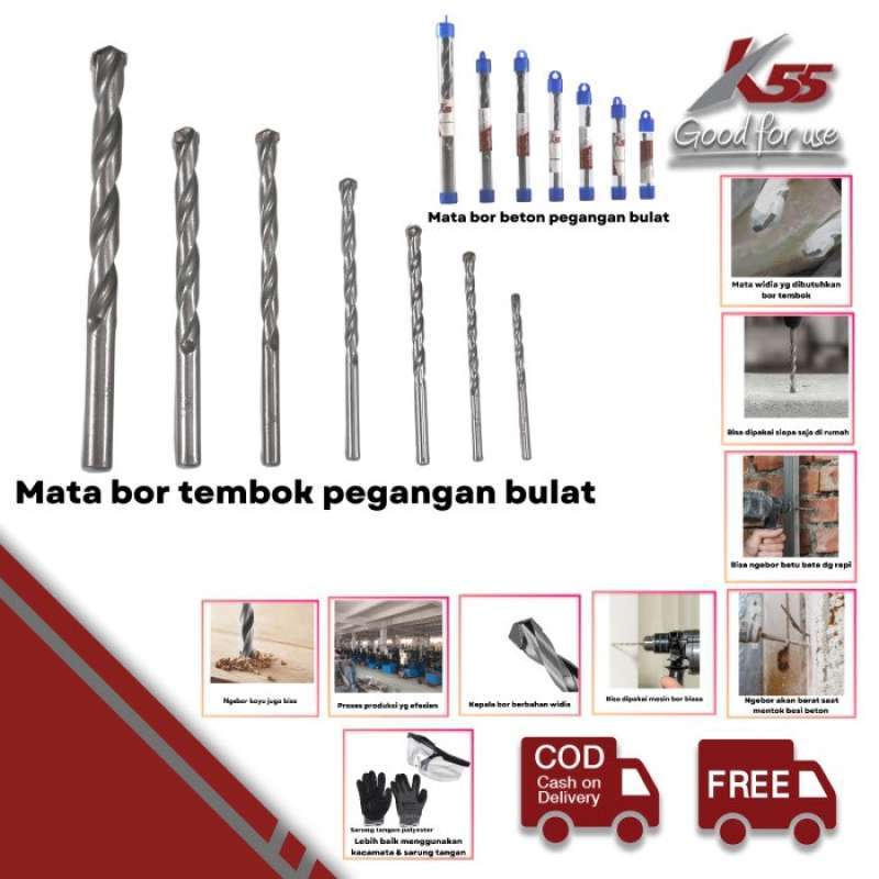 Jual Jual K55 Mata Bor Beton 8mm / Mansory Drill Bits Terbatas Di ... Jual Jual K55 Mata Bor Beton 8mm / Mansory Drill Bits Terbatas Di ...