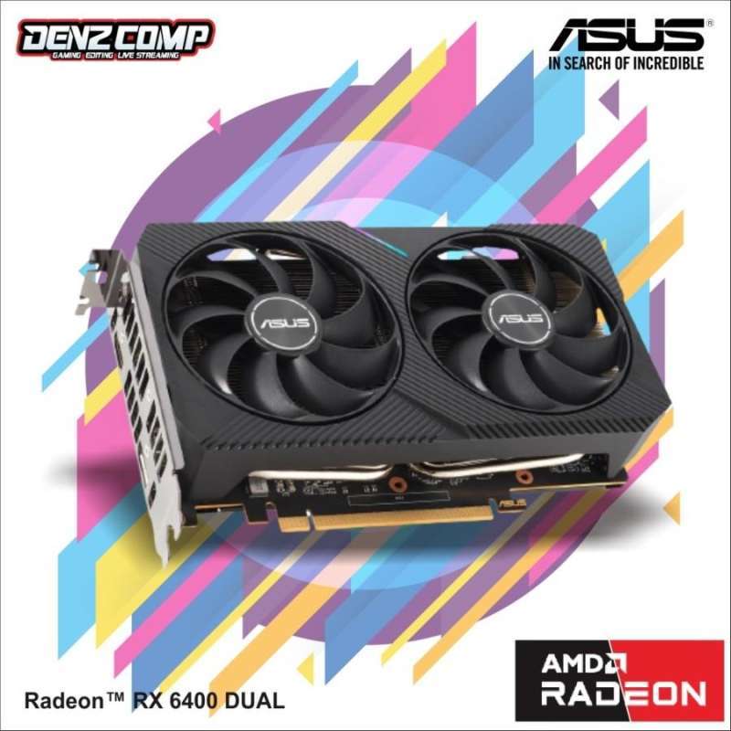 Jual Vga Asus Dual Rx 6400 4gb Gddr6 | Dual-rx6400-4g Di Seller Denzcomp - Denzcomp - Kota ...
