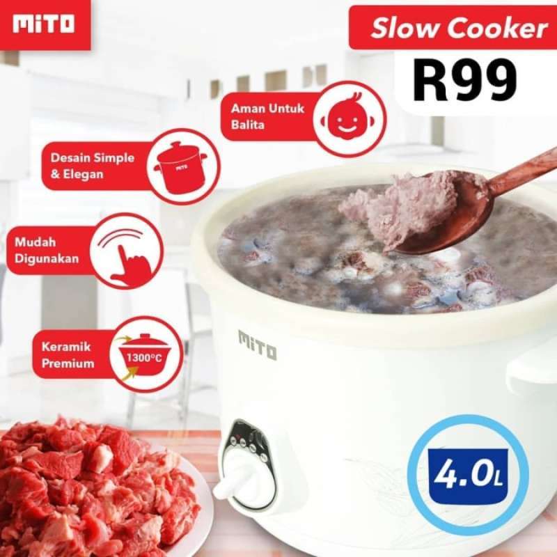 Promo MITO R99 Slow Cooker Multi Cooker Kapasitas 4 Liter Diskon 37% di ...