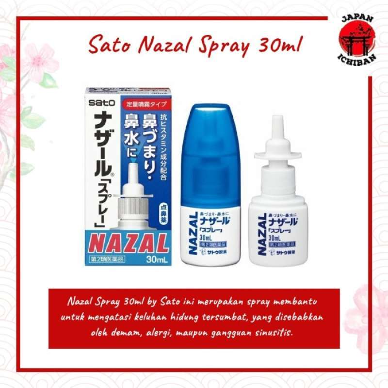 Promo Sato Nazal Spray 30ml Spray Hidung Tersumbat Original Jepang ...
