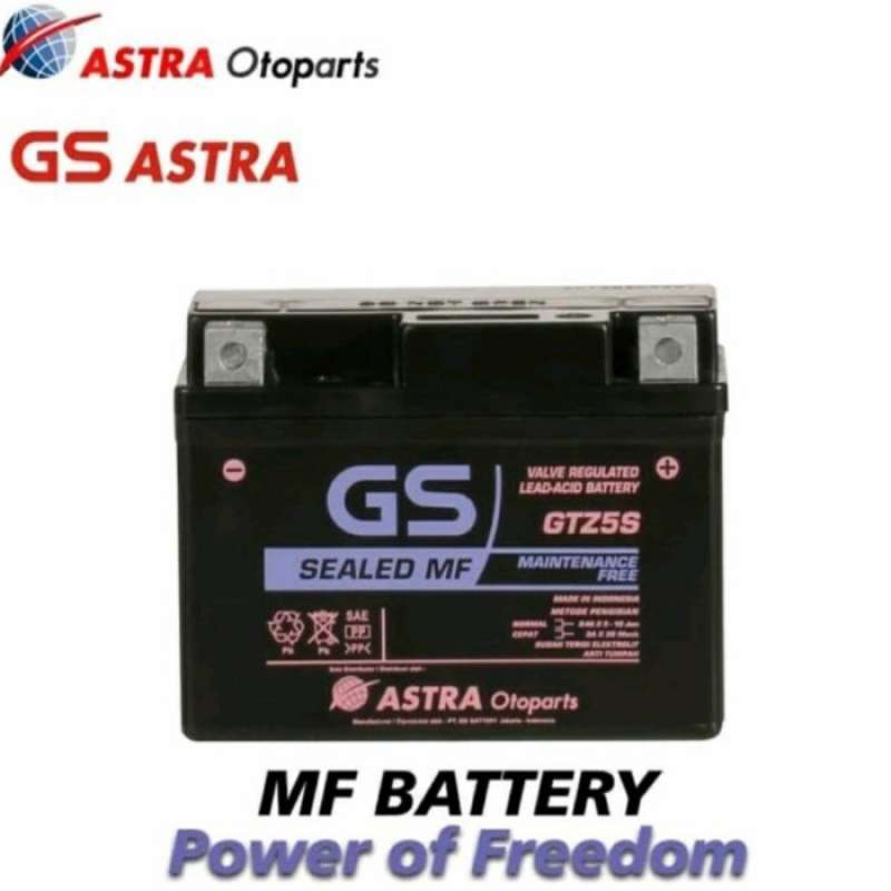 Jual AKI ACCU GS ASTRA GTZ5S MF ORIGINAL AKI KERING UNTUK BEAT VARIO ...