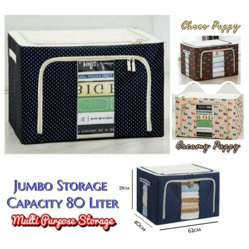 Promo Jumbo Multi Purpose Storage Box 80L/Tempat Penyimpanan Kapasitas ...