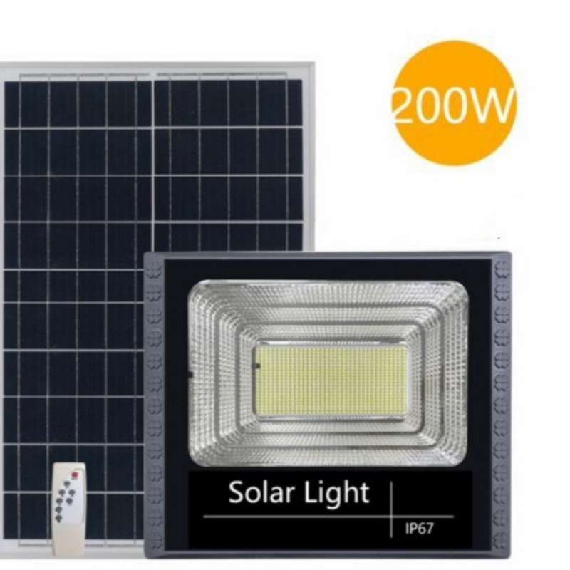 Promo Lampu Sorot Led Solar Panel 200W 200 Watt Tenaga Surya Diskon 23% di Seller Thunder Store ...