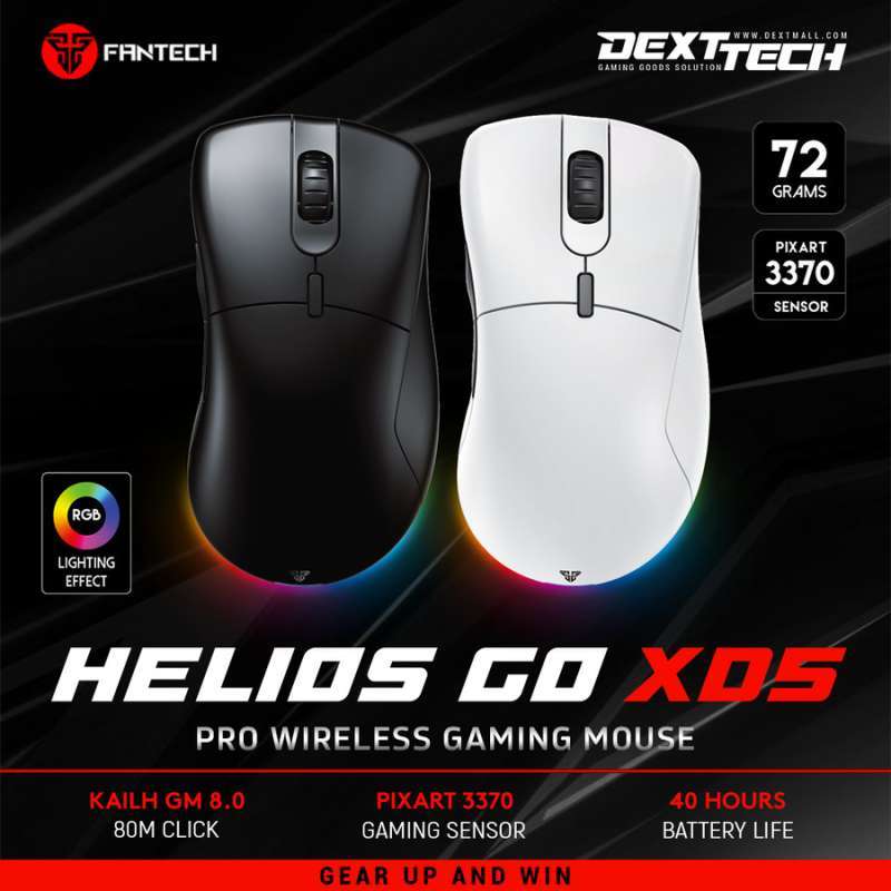 Jual Fantech HELIOS GO XD5 Pro Wireless RGB Gaming Mouse - Black di ...