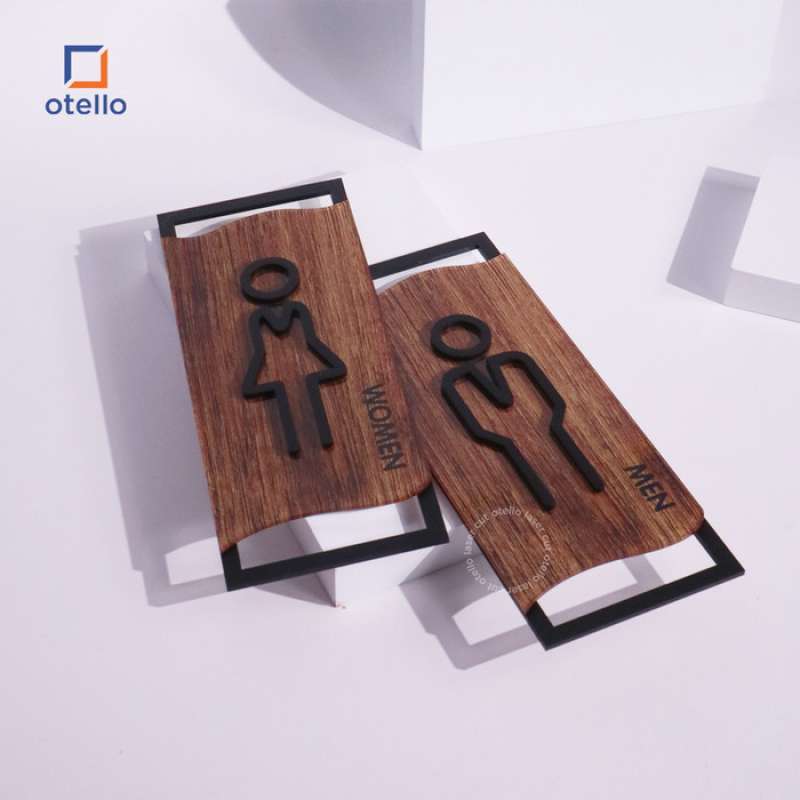 Jual Sign Toilet Eksklusif Signage Acrylic Restroom Wc Modern Akrilik ...