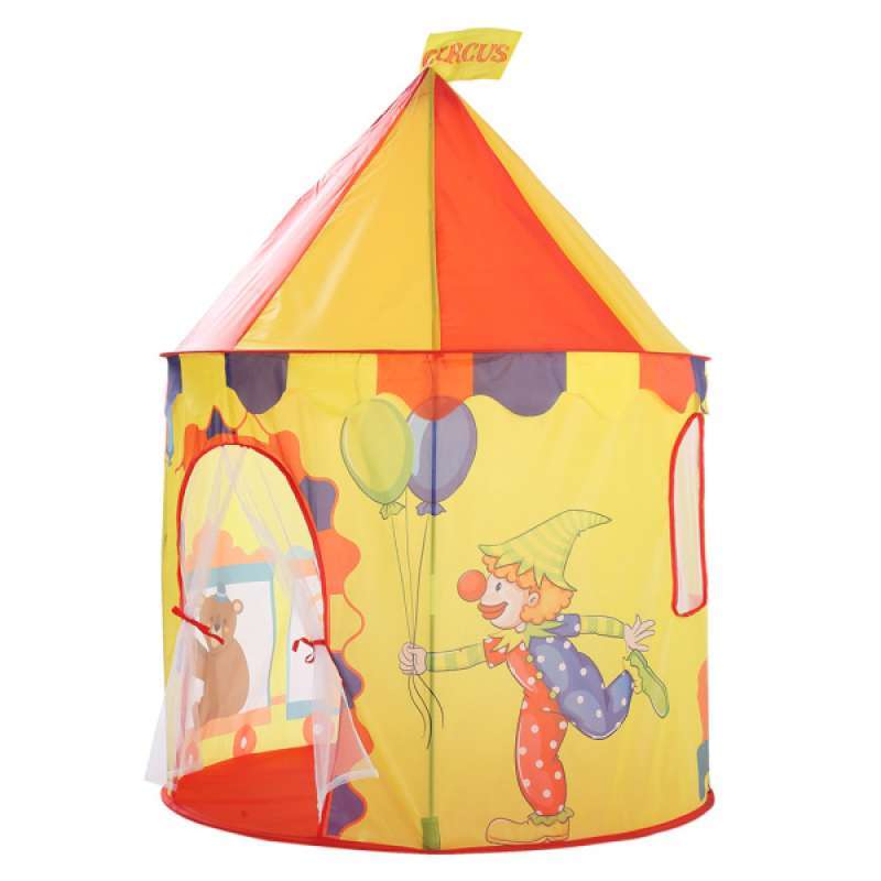 Jual Kids Play Tent Yellow Circus Themed Tent Indoor Outdoor Toy, 39L x ...