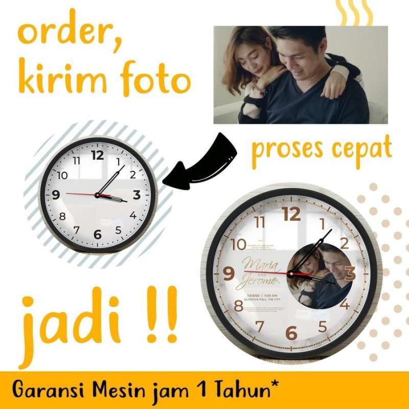 Jual JAM DINDING 32CM PESANAN CUSTOM KHUSUS (GAMBAR BEBAS GAN) by ...