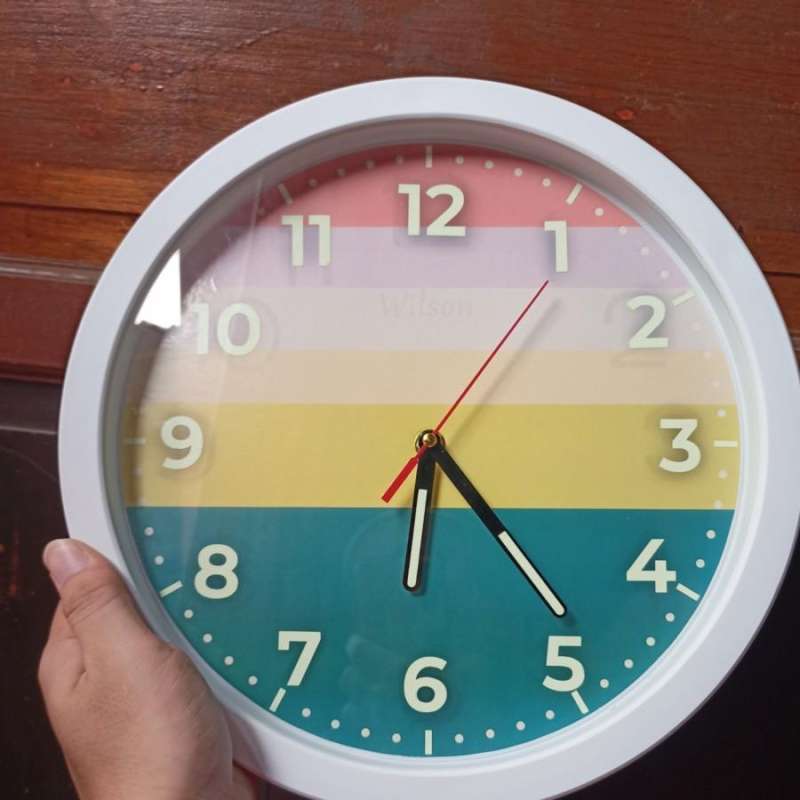 Jual Jam Dinding Motif Warna Minimalis Rj Glow In The Dark Sweep Ada ...