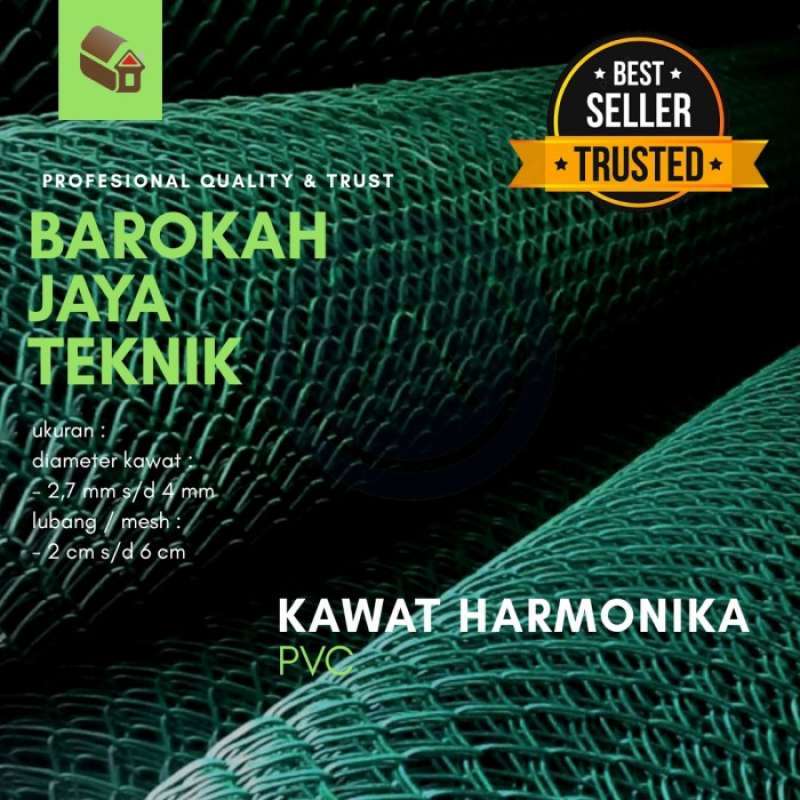 Promo Kawat Pagar Harmonika Pvc 2.7 Mm ,Mesh 2X2 Cm Diskon 23% di ...