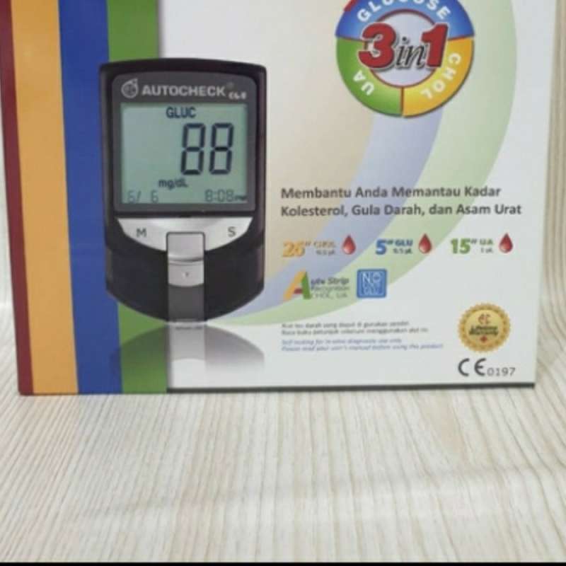 Jual Autocheck 3 In 1 Alat Cek Gula Darah Kolestrol Dan Asam Urat ...