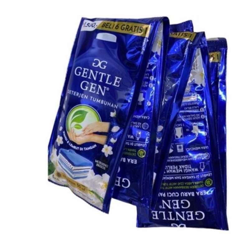 Jual Gentle Gen Deterjen Cair Morning Breeze | Biru Sachet - 55 ml (84 ...