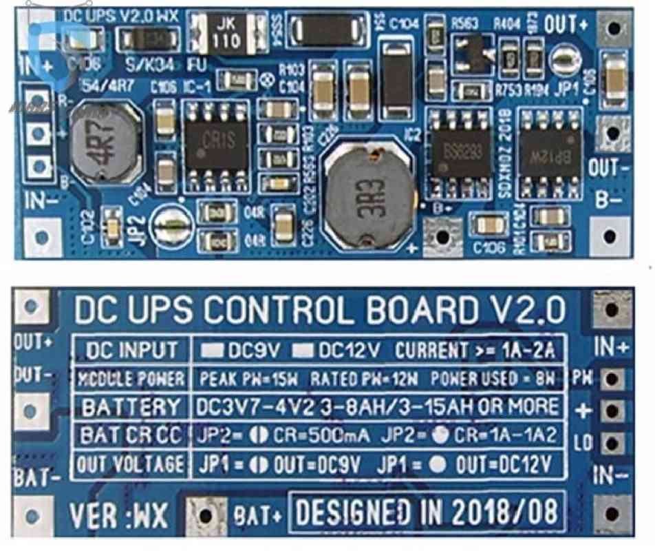 Jual Mini Ups Module Dc 5v-12v Output 9v 12v Lithium 18650 For Router ...