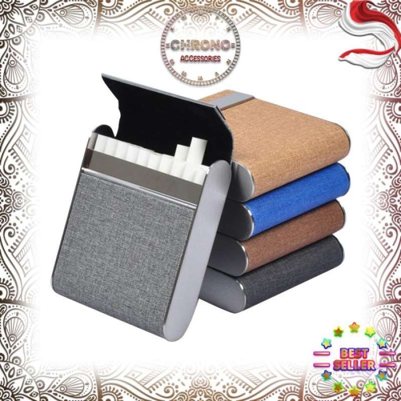 Jual tempat kotak rokok alumunium metal box cerutu muat 20 cigaratte ...