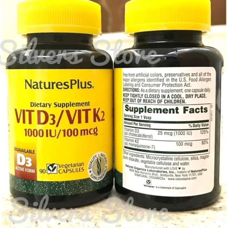 Jual Natures Plus Vitamin Vit D3 D 3 1000 Iu 1000iu K2 Imun Tulang Jantung Di Seller Afifah Tick ...