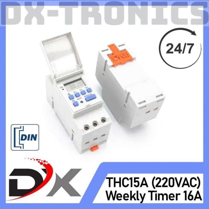 Promo Thc15A Weekly Programmable Timer Time Switch 220V Digital Lcd 30A ...