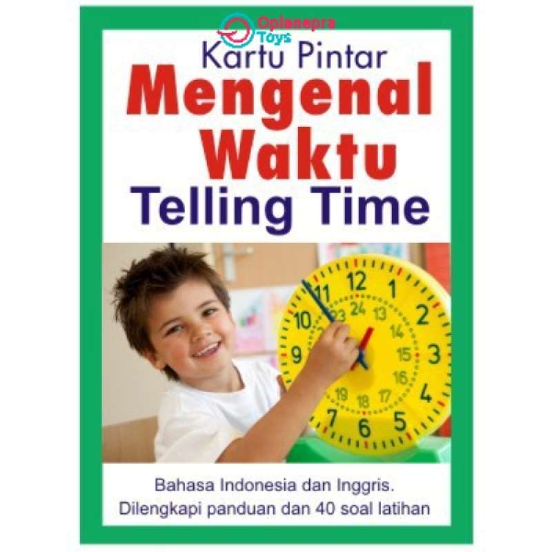 Promo ONTY Kartu Pintar Mengenal Waktu Telling Time Flash Card Balita Belajar Jam - 40 Lembar ...