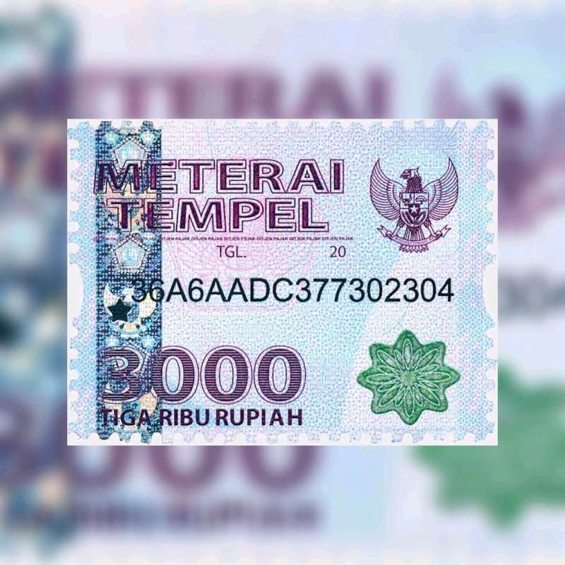 Promo Materai 3000 / Meterai tempel 3000 tahun 2006-2020 lolos sinar uv ...