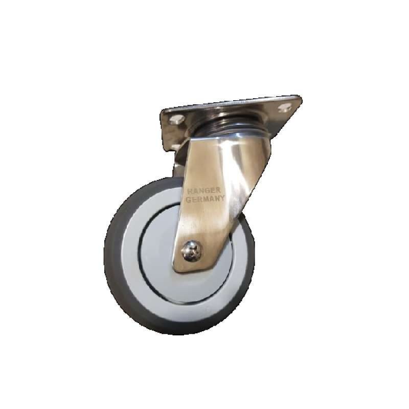 Jual Roda Troli / Trolley Stainless Steel Karet Tpr 4 Inch Hidup ...