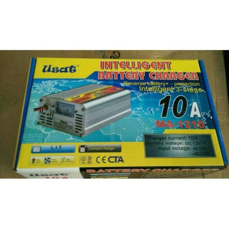 Jual Charger Aki / Accu 12v 10a Otomatis ,baterai Carger Usat 10a Di ...