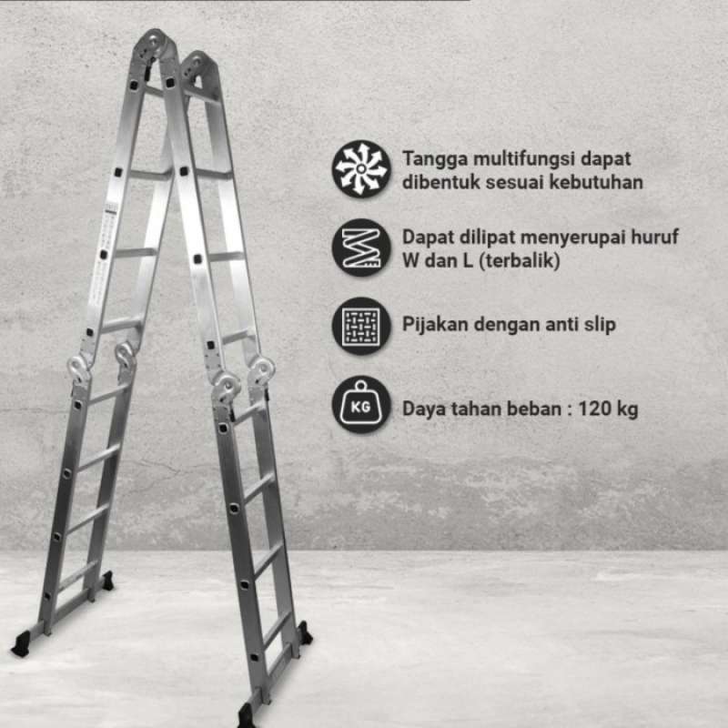 Promo Tangga lipat 4.4 meter /Tangga alumunium /Tangga portable Diskon ...