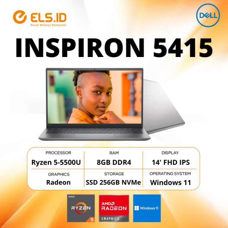 Jual Dell Inspiron 5415 Ryzen 5 5500U 8GB SSD 256GB W11+OHS di Seller ...