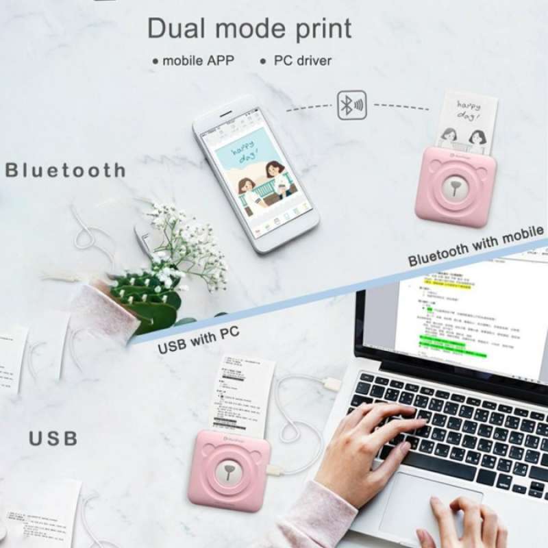 Promo Portable Printer Peripage A6 / Printer Thermal Bluetooth ...