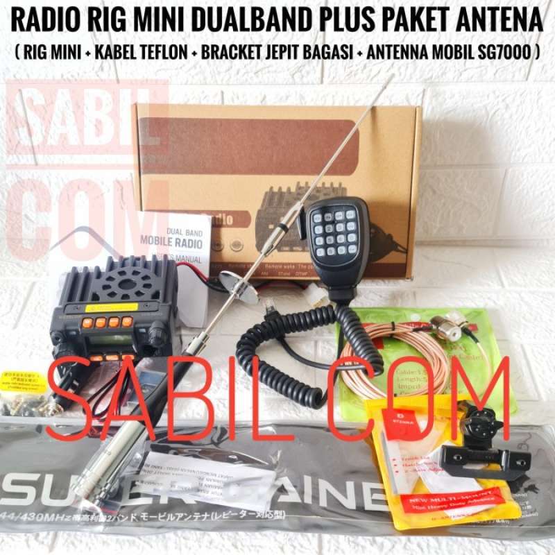 Jual Limited Radio Rig Mini Dualband Plus Paket Antena Mobil ...