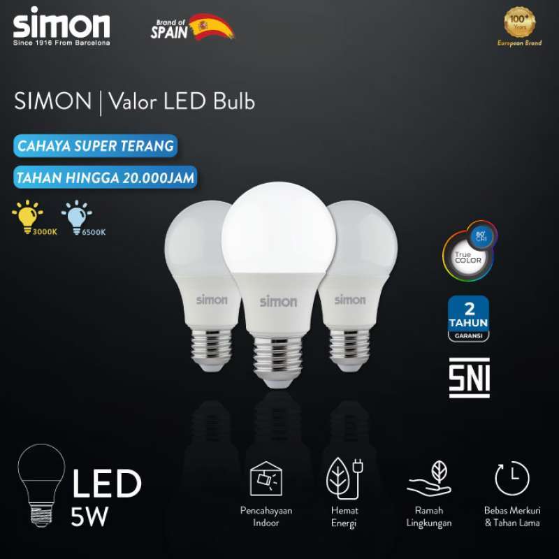 Jual Lampu Simon LED Bulb 5 Watt di Seller Simon Official Store - Duri ...