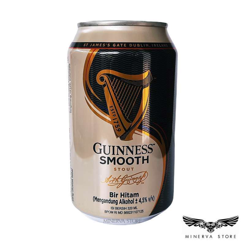 Promo Guinness Smooth Stout Can 320 Ml Diskon 12% Di Seller Minerva ...