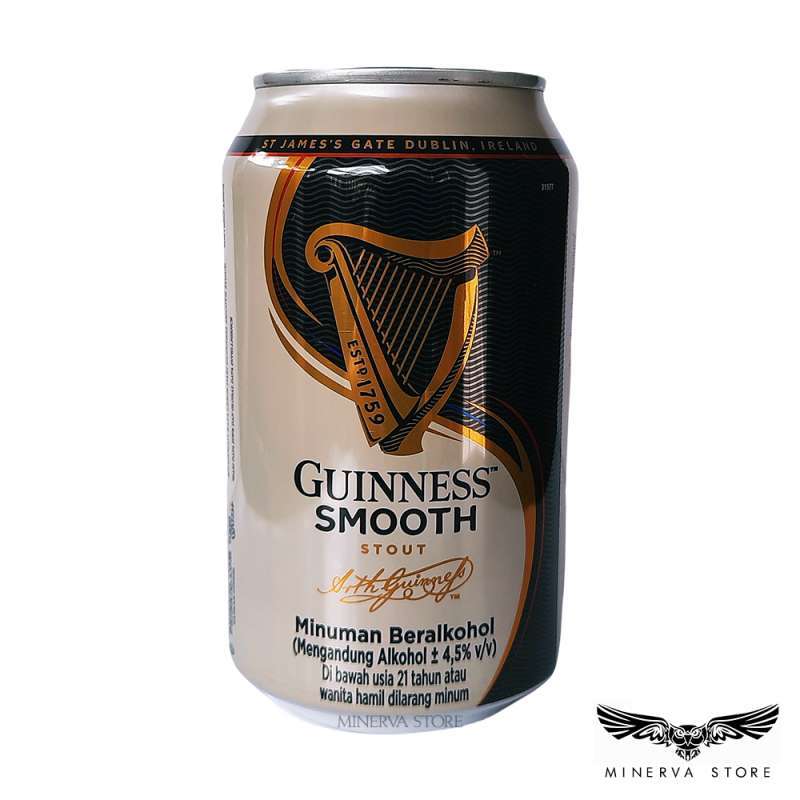 Promo Guinness Smooth Stout Can 320 Ml Diskon 12% Di Seller Minerva ...