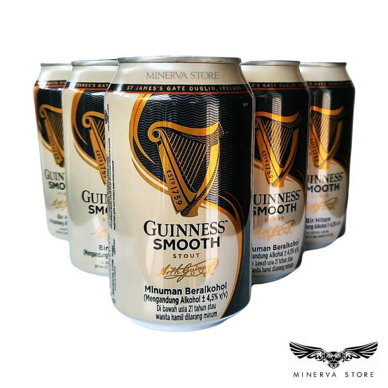 Promo Guinness Smooth Stout Can 320 Ml Diskon 12% Di Seller Minerva ...
