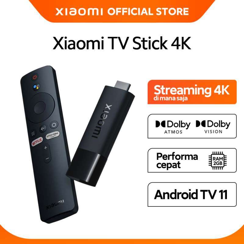 Promo Xiaomi Official Android TV Stick 4K Dolby Atmos Vision Diskon 22% ...