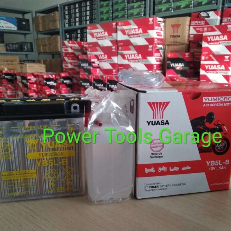 Promo Aki Motor Yamaha Jupiter Mx,Mio Sporty,Vega Aki Basah Yuasa Yb5L-B Diskon 17% di Seller ...