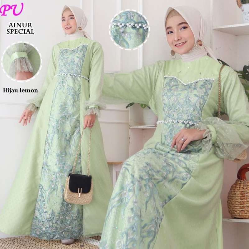 Jual GAMIS AINUR Gaun walimatul wisuda gamis pesta muslimah di Seller ...