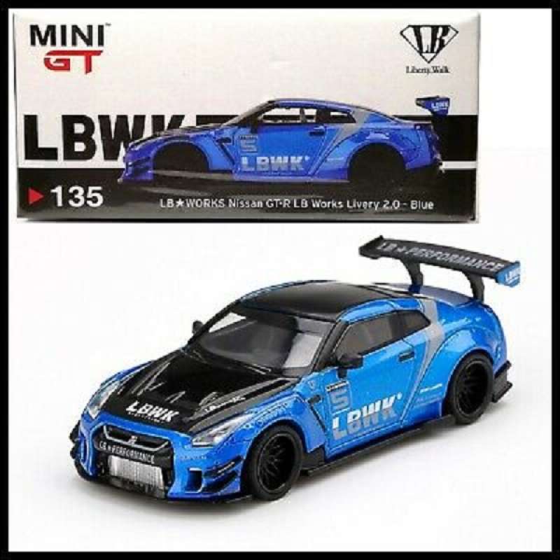 Jual MINI GT LIBERTY WALK NISSAN GT-R (R35) LB WORKS 2.0 BLUE BIRU di ...