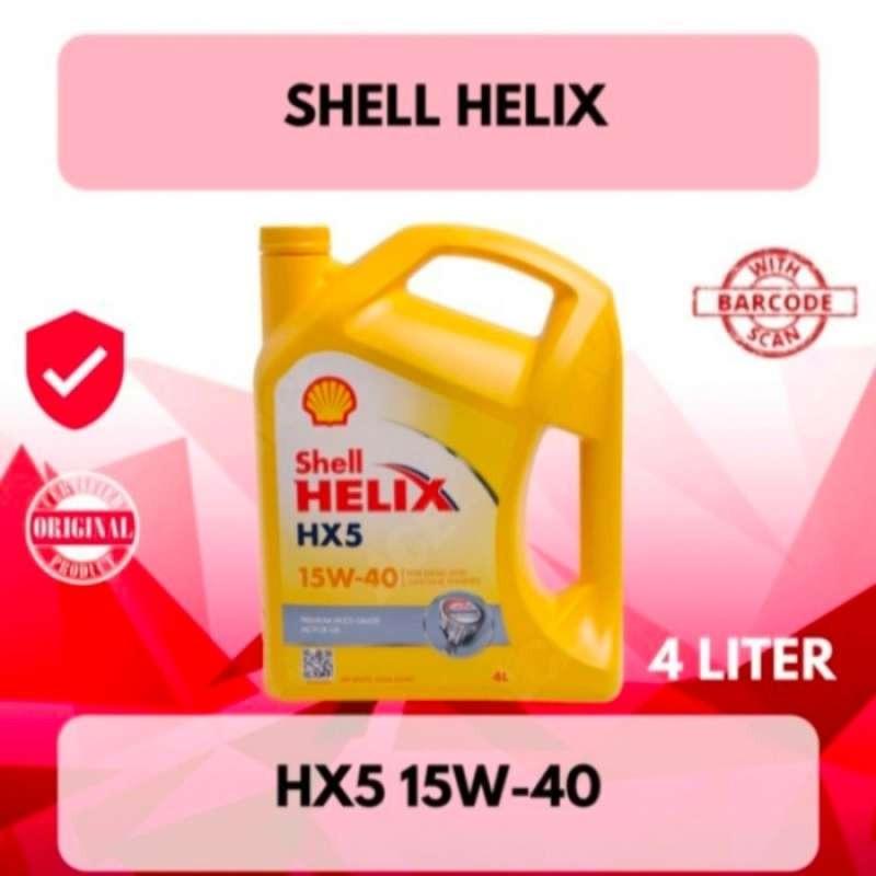 Promo Shell helix Hx 5 15w-40 galon isi 4 liter Diskon 23% di Seller ...