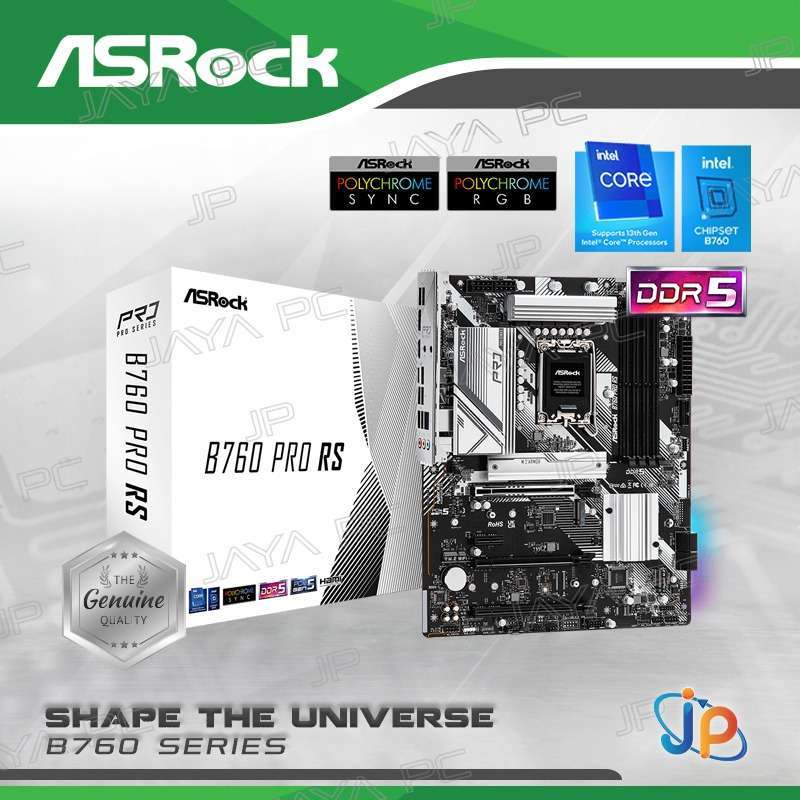 Promo Motherboard Asrock B760 Pro Rs - Mainboard Mobo B760 Lga 1700 ...